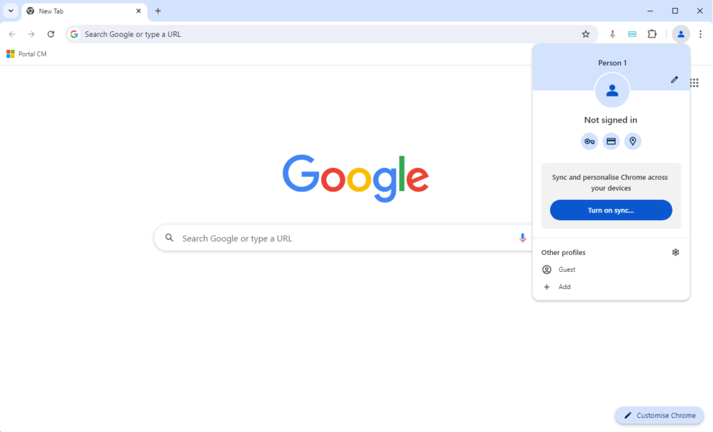 Setup a Google Chrome profile - Dustin Miner