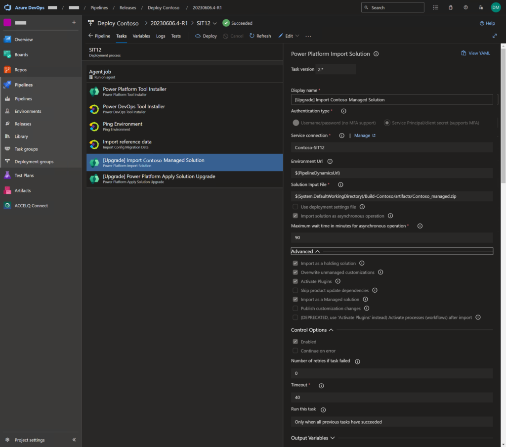 Deploy a Dynamics 365 solution via an Azure DevOps release pipeline - Dustin Miner